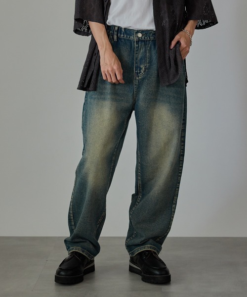 SETUP7 ジーンズ 「SETUP7」ヴィンテージライクオーバーダイワイドデニムパンツ SCCH メンズ : ZOZOTOWN Yahoo!店 - 通販 - Yahoo!ショッピング