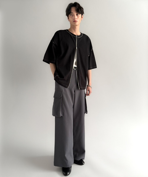 Classical Origin tシャツ 「Classical Origin」「1枚でも羽織でも。」インサイドアウト仕様2wayダブルジップTシャツ／Inside-Out Overs ...