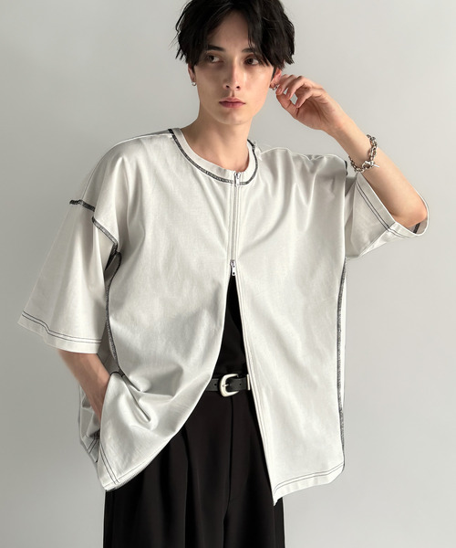 Classical Origin tシャツ 「Classical Origin」「1枚でも羽織でも。」インサイドアウト仕様2wayダブルジップTシャツ／Inside-Out Overs ...