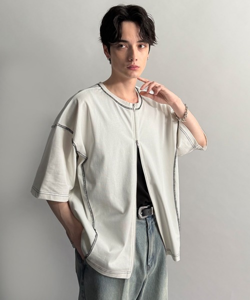 Classical Origin tシャツ 「Classical Origin」「1枚でも羽織でも。」インサイドアウト仕様2wayダブルジップTシャツ／Inside-Out Overs ...