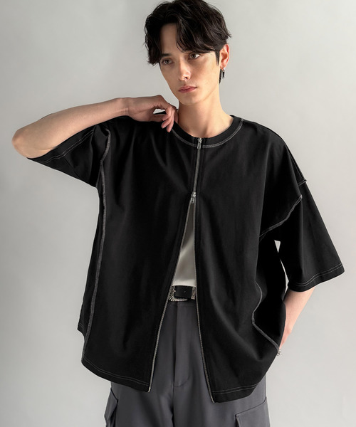 Classical Origin tシャツ 「Classical Origin」「1枚でも羽織でも。」インサイドアウト仕様2wayダブルジップTシャツ／Inside-Out Overs ...