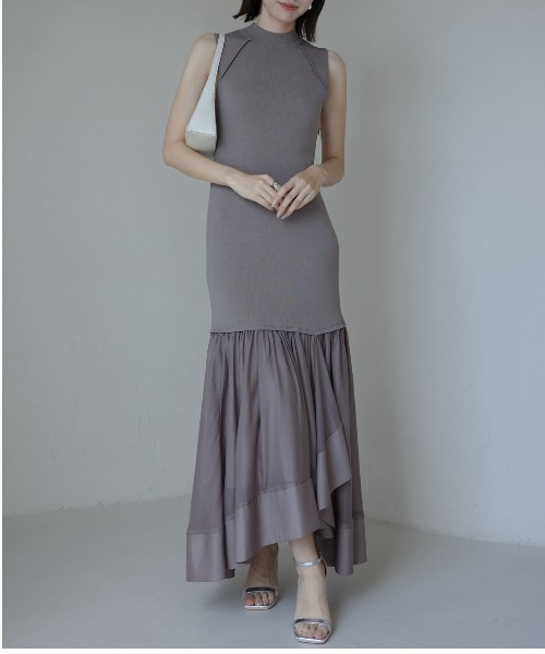 anuans 「anuans」 ノースリーブワンピース SMALL グレイッシュベージュ レディース : ZOZOTOWN Yahoo!店 ...