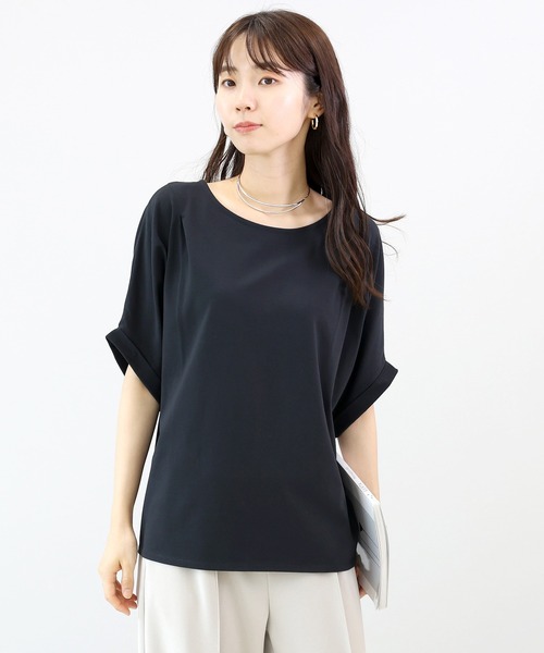 Aletta vita tシャツ 汗染み防止加工タック使いドルマンプルオーバー レディース : ZOZOTOWN Yahoo!店 - 通販 - Yahoo!ショッピング