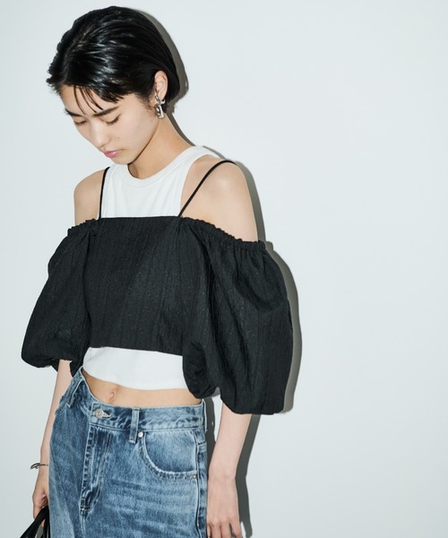 Yahoo!オークション - 「AIC.」 半袖ブラウス FREE ブラック レディー...