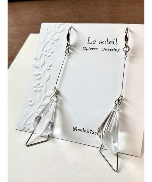 TONE ピアス 「Le soleil」透明感 トライアングルピアス(MA) レディース : ZOZOTOWN Yahoo!店 - 通販 - Yahoo!ショッピング