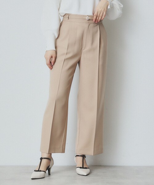 index（インデックス） パンツ ソフトツイルタックワイドパンツ「洗濯機洗い可」 レディース : ZOZOTOWN Yahoo!店 - 通販 ...