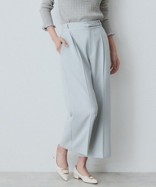 index（インデックス） パンツ ソフトツイルタックワイドパンツ「洗濯機洗い可」 レディース : ZOZOTOWN Yahoo!店 - 通販 ...