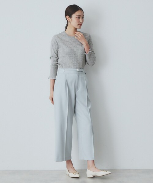 index（インデックス） パンツ ソフトツイルタックワイドパンツ「洗濯機洗い可」 レディース : ZOZOTOWN Yahoo!店 - 通販 ...