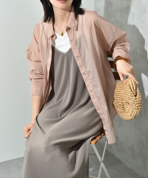 INTERPLANET ブラウス シャツ シアー長袖シャツ レディース : ZOZOTOWN Yahoo!店 - 通販 - Yahoo!ショッピング