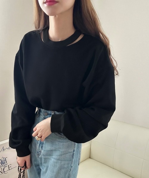 Yahoo!オークション - 「LAUIR」 スウェットカットソー MEDIUM ブラッ...