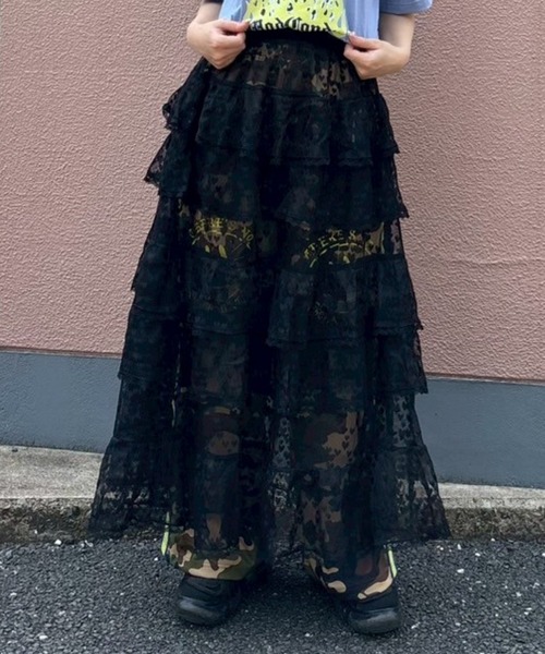 Yahoo!オークション - 「Candy Stripper」 フリルスカート FREE ブルー...