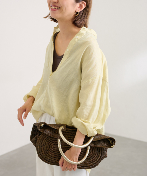 FRAMeWORK ブラウス シャツ 「追加」フレンチリネンバンドカラー3 レディース : ZOZOTOWN Yahoo!店 - 通販 - Yahoo!ショッピング