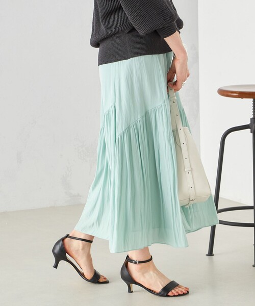 SHIPS スカート 「手洗い可能」割繊 バイアス 切替 フレア 24SS : ZOZOTOWN Yahoo!店 - 通販 - Yahoo!ショッピング