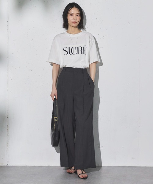 ドゥ アルシーヴ（Doux archives）/リネンライク２タックワイドパンツ DOUX ARCHIVES（ドゥアルシーヴ） パンツ リネンライク2タックワイド