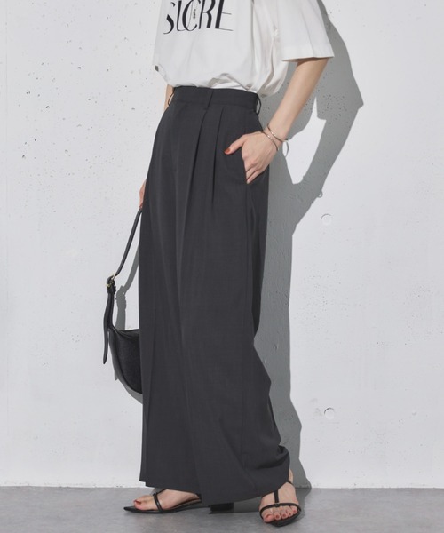 DOUX ARCHIVES（ドゥアルシーヴ） パンツ リネンライク2タックワイド