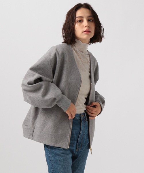 Yahoo!オークション - 「BAYFLOW」 ブルゾン MEDIUM 杢グレー レディー...