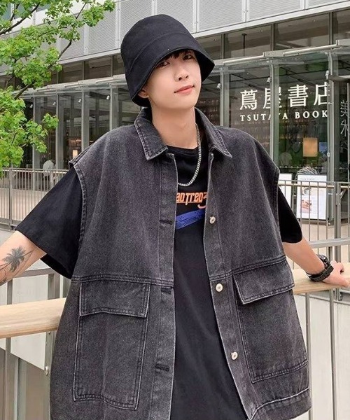 Yahoo!オークション - 「MGV」 ベスト MEDIUM ブラック メンズ