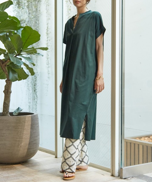 abahouse mavie 「abahouse mavie」 半袖ワンピース フリー ダークグリーン レディース : ZOZOTOWN Yahoo!店 - 通販 - Yahoo!ショッピング