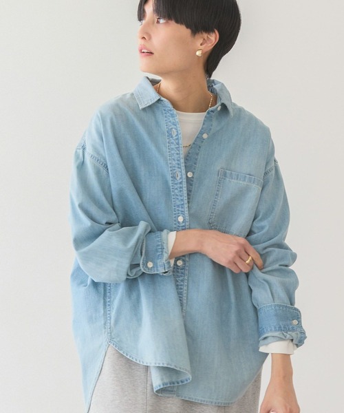 AMERICAN HOLIC 「AMERICAN HOLIC」 長袖シャツ M ライトインディゴブルー レディース : ZOZOTOWN Yahoo!店 - 通販 - Yahoo!ショッピング