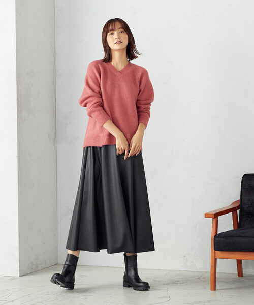 Yahoo!オークション - 「COMME CA ISM」 フレアスカート MEDIUM モカ ...