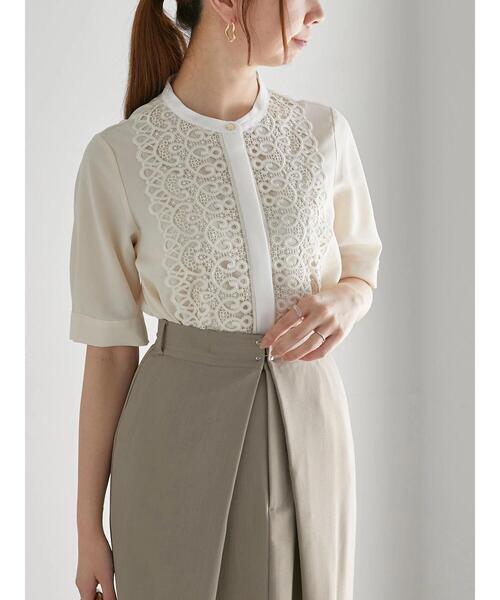 Te chichi ブラウス シャツ スカラップレース5分袖ブラウス レディース : ZOZOTOWN Yahoo!店 - 通販 - Yahoo!ショッピング