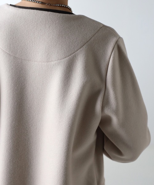 Yahoo!オークション - 「＆HALF」 「noa-ge」ノーカラーコート M オレ...