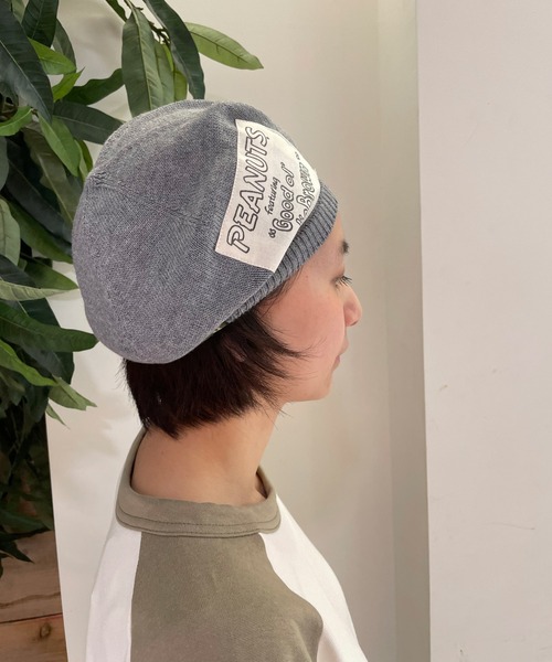 SNOOPY×OLD BETTY'S 帽子 ベレー帽 SNOOPY Cotton Knit Beret レディース メンズ ...