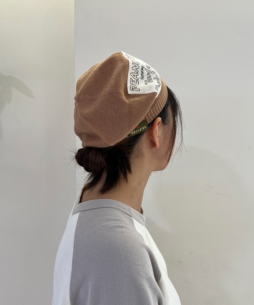 SNOOPY×OLD BETTY'S 帽子 ベレー帽 SNOOPY Cotton Knit Beret レディース メンズ ...