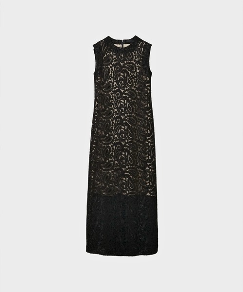CINOH ワンピース 「CINOH/チノ」BLACK FORMAL LACE DRESS/ブラックフォーマルレーススリーブレスワンピース ...