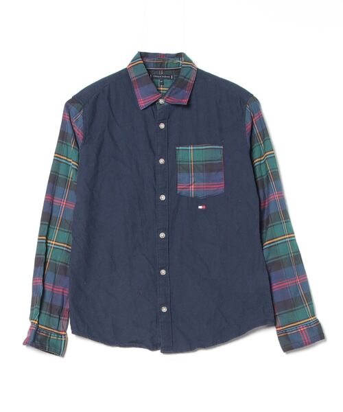 TOMMY HILFIGER 「TOMMY HILFIGER」 チェック柄長袖シャツ 152 ネイビー レディース : ZOZOTOWN Yahoo!店 - 通販 - Yahoo!ショッピング