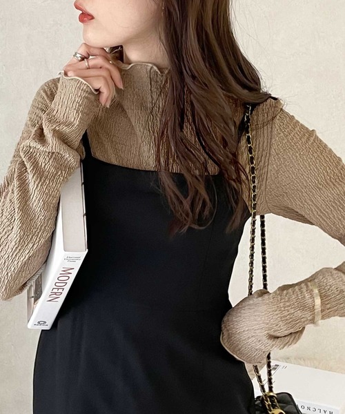 classicalelf tシャツ Tシャツ 大人のこなれ感。2wayポコポコメローハイネックトップス レディース : ZOZOTOWN Yahoo!店 - 通販 - Yahoo!ショッピング