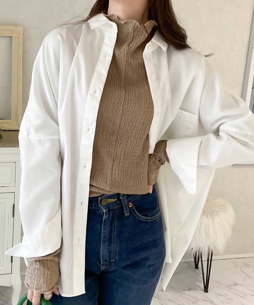 classicalelf tシャツ Tシャツ 大人のこなれ感。2wayポコポコメローハイネックトップス レディース : ZOZOTOWN Yahoo!店 - 通販 - Yahoo!ショッピング