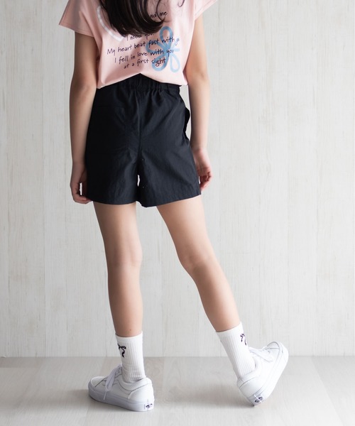 NAVY（ファッション） パンツ 「 水陸両用 」はっ水 ウエストギャザー ナイロンショートパンツ 丈夫で軽量 キッズ 子供服 女の子 ...