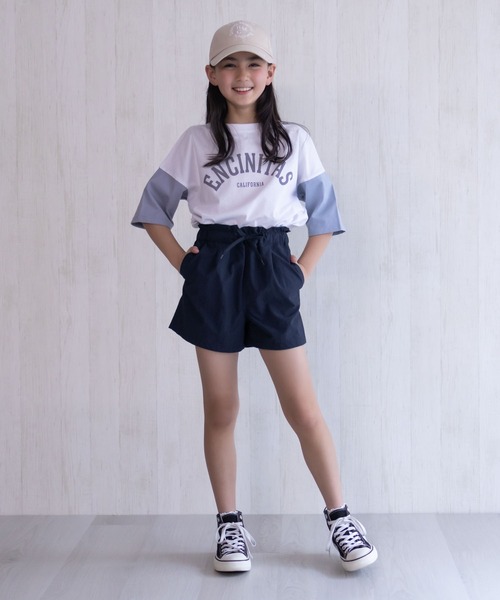 NAVY（ファッション） パンツ 「 水陸両用 」はっ水 ウエストギャザー ナイロンショートパンツ 丈夫で軽量 キッズ 子供服 女の子 ...