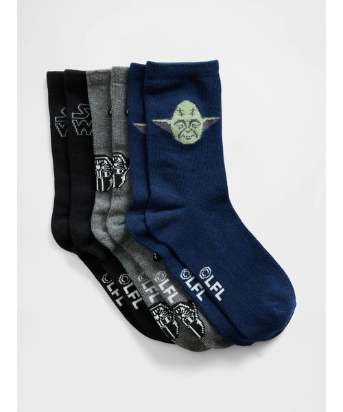 GAP（ギャップ） 靴下 GapKids | スター・ウォーズ(TM) クルーソックス 3足セット キッズ 子供 男の子 : ZOZOTOWN Yahoo!店 - 通販 - Yahoo!ショッピング