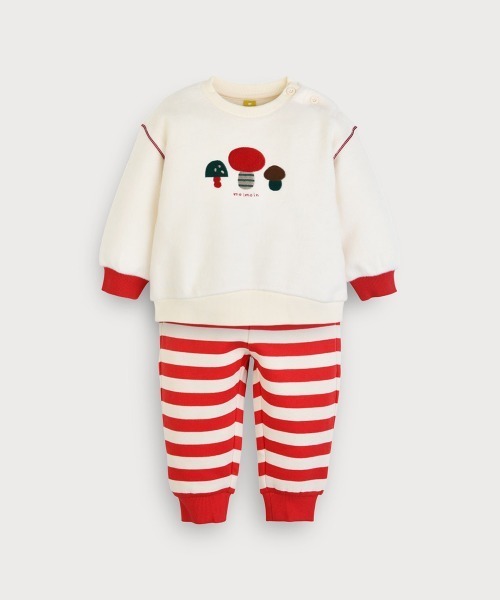 パジャマ 「セットアップ」ベアホリデー起毛ボーダー長袖トップス＆パンツ キッズ 子供 男の子 女の子 : ZOZOTOWN Yahoo!店 - 通販 - Yahoo!ショッピング