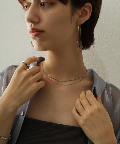 ORLEAN ネックレス 金属アレルギー対応 ニュアンスダブルラインネックレス サージカルステンレス レディース : ZOZOTOWN Yahoo!店 - 通販 - Yahoo!ショッピング