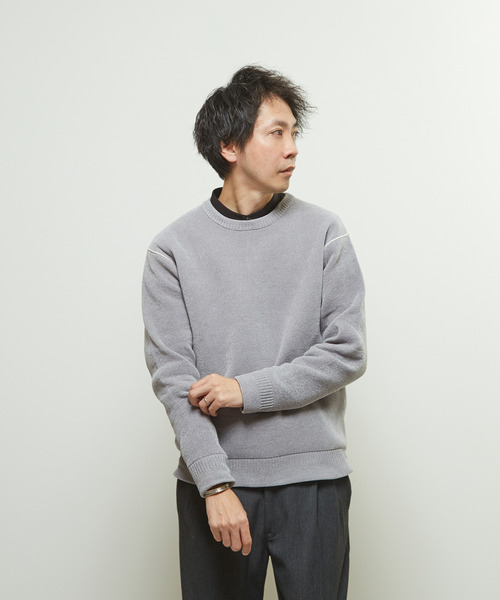 MEN'S MELROSE セーター ニット モールヤーンクルーネックニット