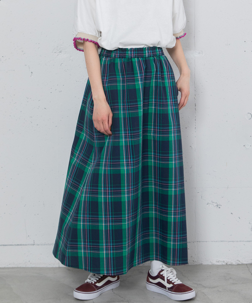POU DOU スカート マドラスチェックフレアスカート : ZOZOTOWN Yahoo!店 - 通販 - Yahoo!ショッピング