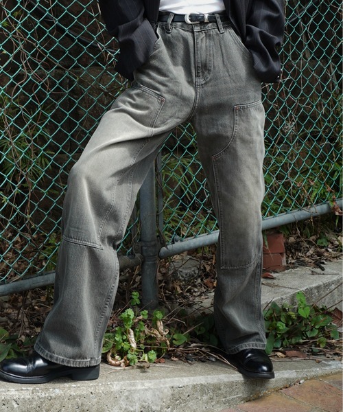 Noen ジーンズ ウォッシュドダブルニーデニムパンツ メンズ レディース : ZOZOTOWN Yahoo!店 - 通販 - Yahoo!ショッピング