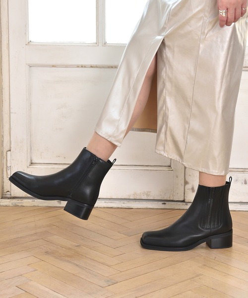 ALPHA CUBIC 「ALPHA CUBIC」 ショートブーツ 24.5cm ブラック レディース : ZOZOTOWN Yahoo!店 - 通販 - Yahoo!ショッピング