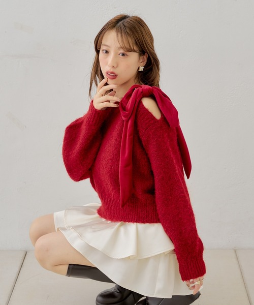 Chico 「Chico」 長袖ニット FREE レッド レディース : ZOZOTOWN Yahoo!店 - 通販 - Yahoo!ショッピング