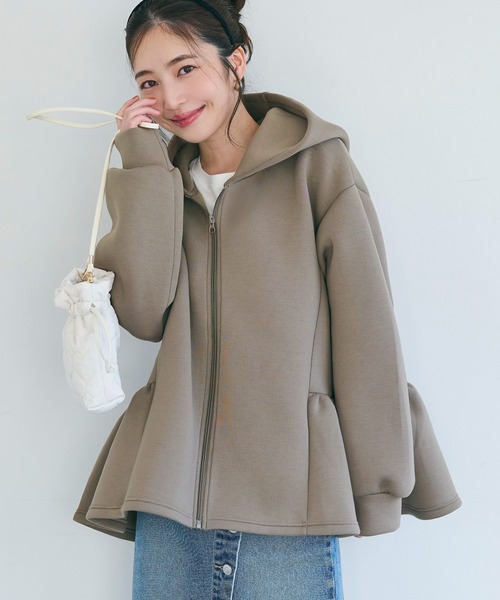 coca 「coca（coca）」 ジップアップパーカー M ダークベージュ レディース : ZOZOTOWN Yahoo!店 - 通販 - Yahoo!ショッピング