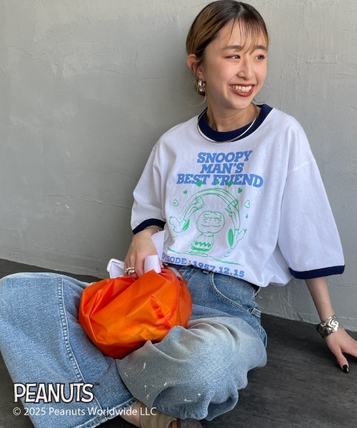 SEQUENZE tシャツ 「WEB限定」「SEQUENZ/シークエンズ」 PEANUTS BEST FRIEND プリントリンガーTシャツ レディース メンズ : ZOZOTOWN ...