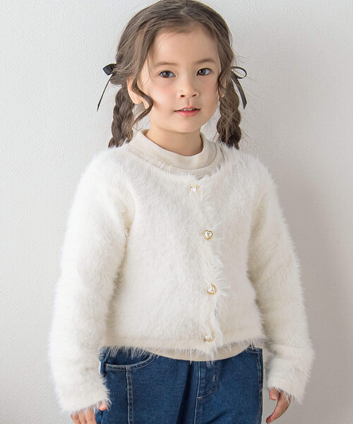 SLAP SLIP（スラップスリップ） カーディガン ハートビジューボタン2WAYカーディガン(75~135cm) キッズ 子供服 女の子 : ZOZOTOWN Yahoo!店 - 通販 ...