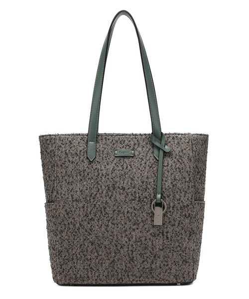 トートバッグ バッグ 「Ungrid/アングリッド」ヘリンボーンファブリック キーチャーム付きラージトートバッグ レディース ...