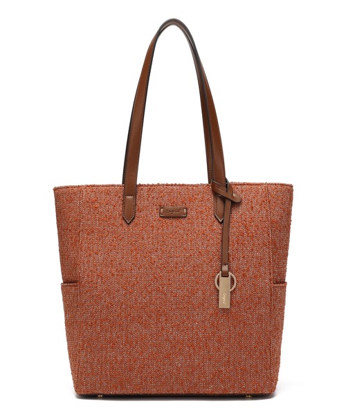 トートバッグ バッグ 「Ungrid/アングリッド」ヘリンボーンファブリック キーチャーム付きラージトートバッグ レディース ...