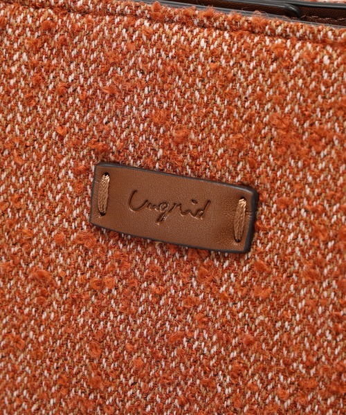 トートバッグ バッグ 「Ungrid/アングリッド」ヘリンボーンファブリック キーチャーム付きラージトートバッグ レディース ...