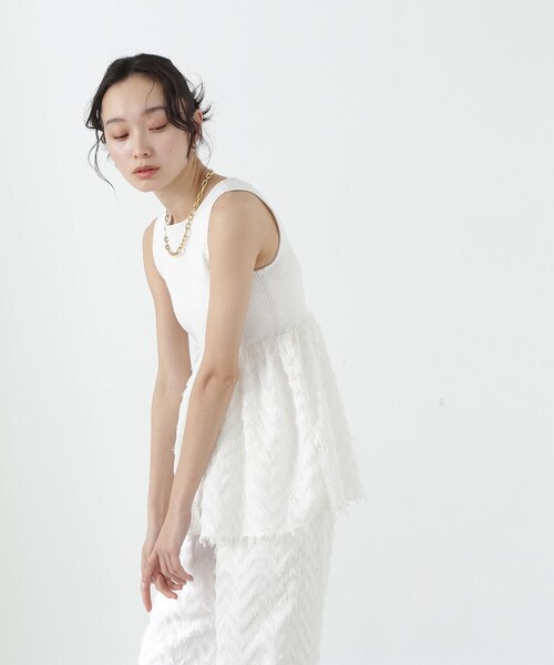 NATURAL BEAUTY BASIC 「NATURAL BASIC」 ノースリーブトップス FREE オフホワイト レディース ...