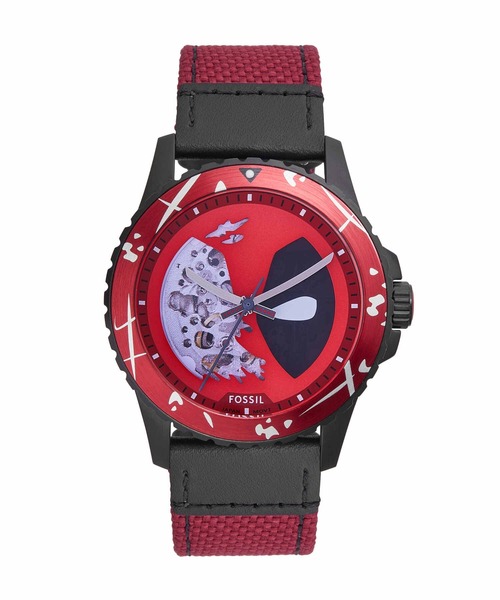FOSSIL 腕時計 フォッシル | マーベル MARVEL x Fossil DEADPOOL 限定版 メンズ オートマティックウォッチ ...